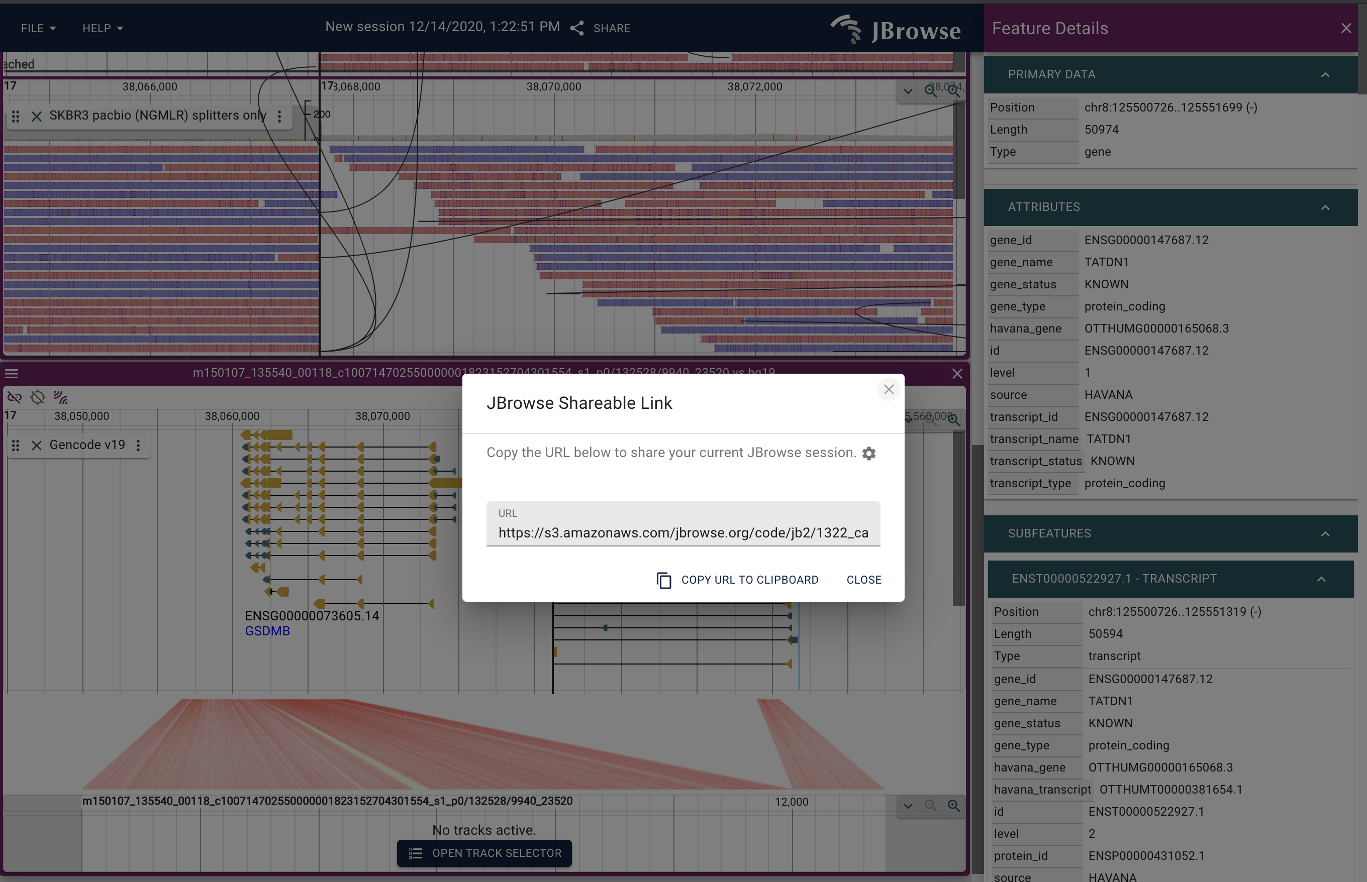 JBrowse 2 Cancer Demo